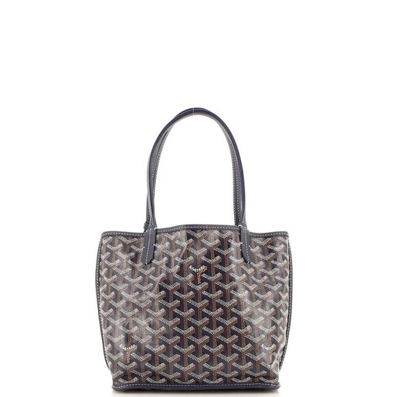 Goyard | Bags | Goyard Anjou Reversible Tote Coated Canvas Mini Blue ...
